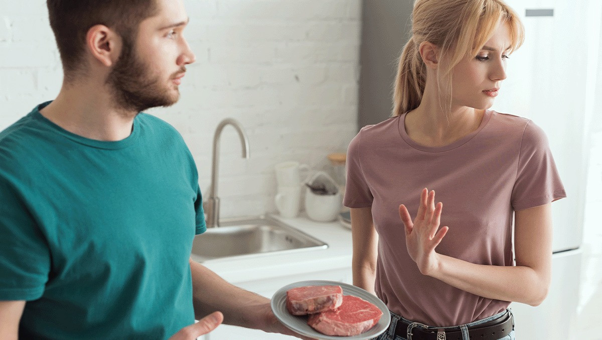 Young people eat less meat when they live on their own